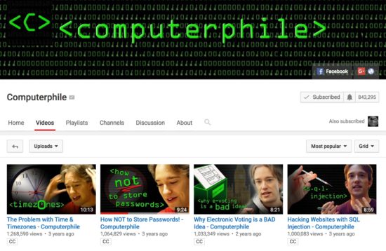 YouTube Channel: Computerphile – CRASH Space